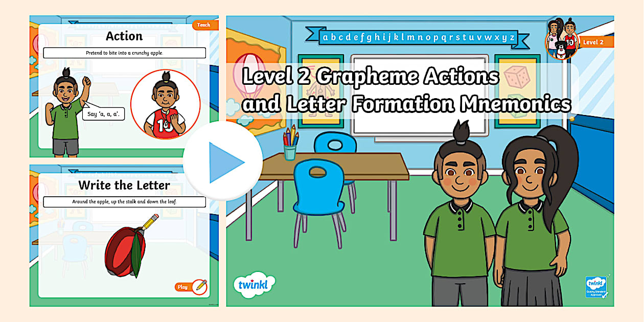 Level 2 Action and Letter Formation PowerPoint - Twinkl