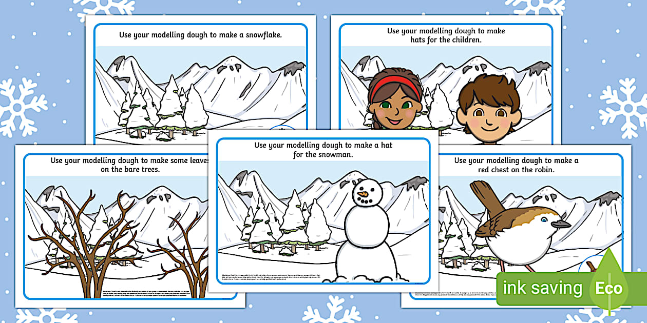 Winter Modelling Dough Mats | Twinkl (teacher made) - Twinkl