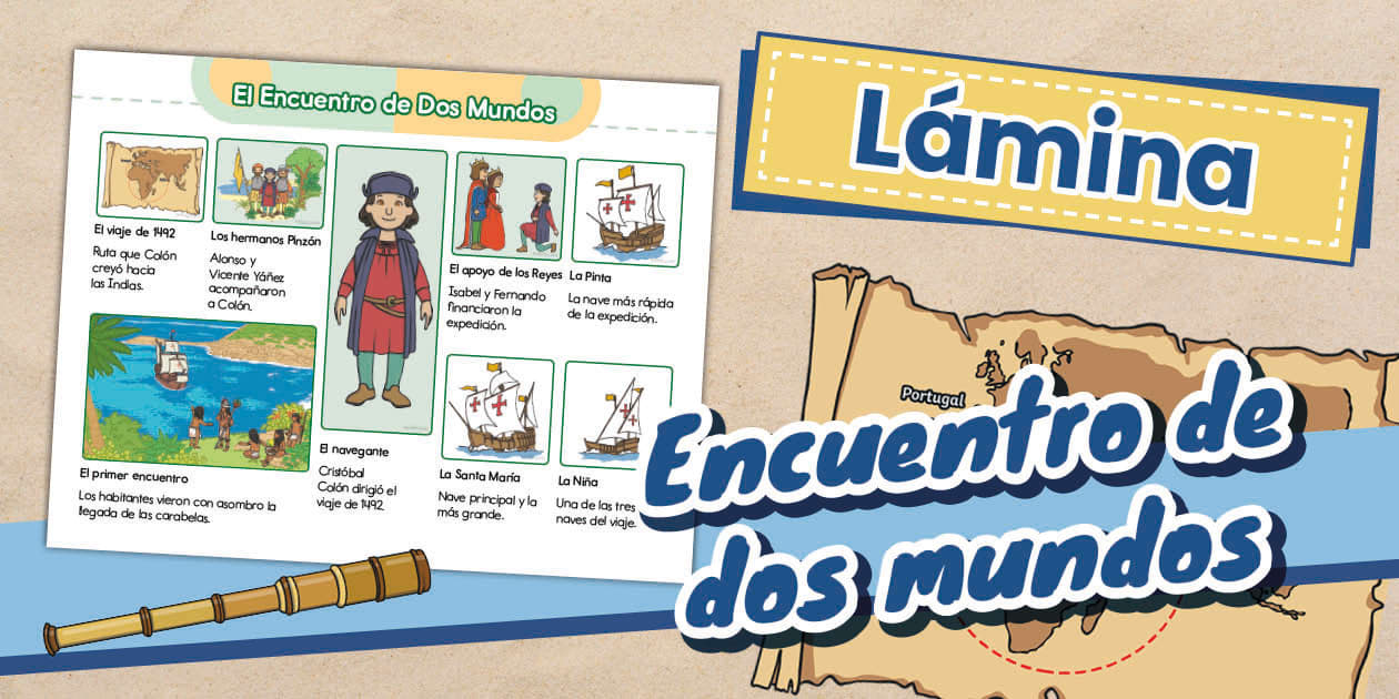 Lámina: El encuentro de dos mundos