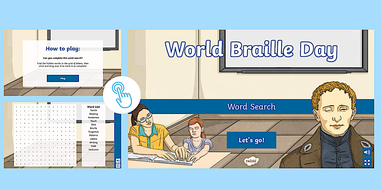World Braille Day Word Search