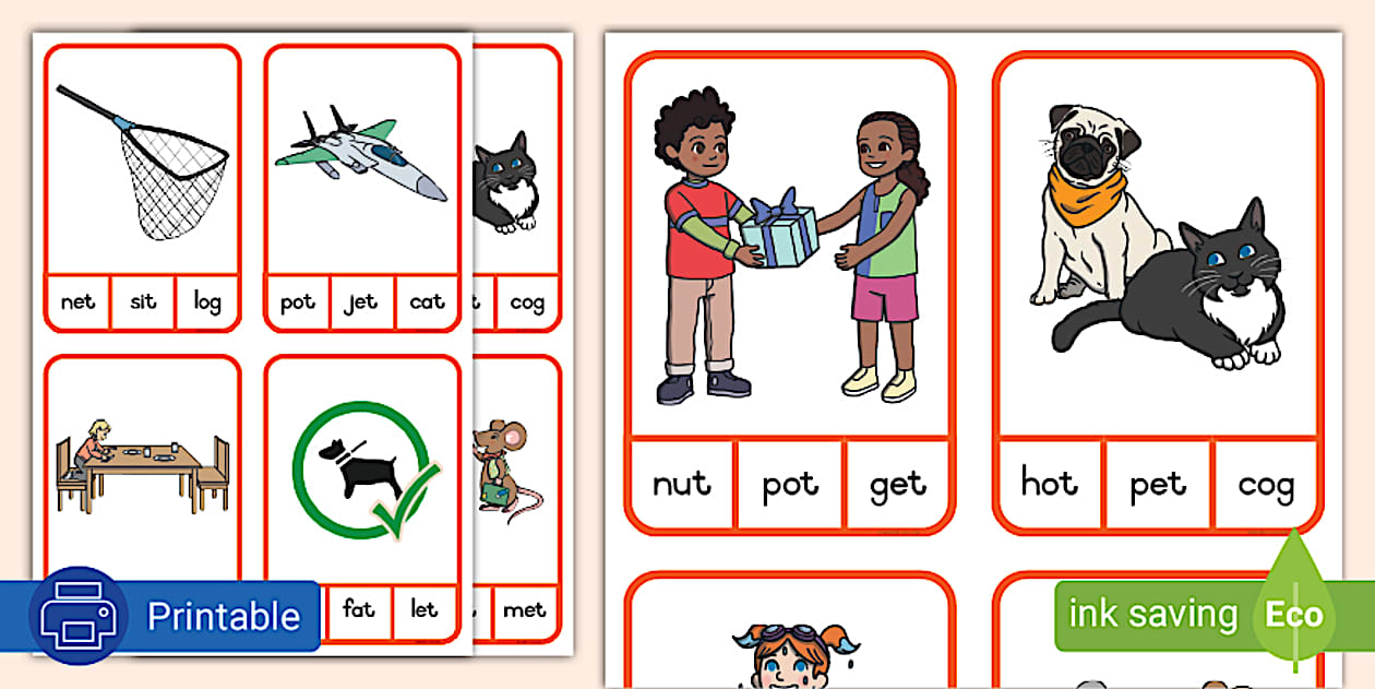 Grade 1 Phonics: -et Sound Peg Card Activity (teacher made)