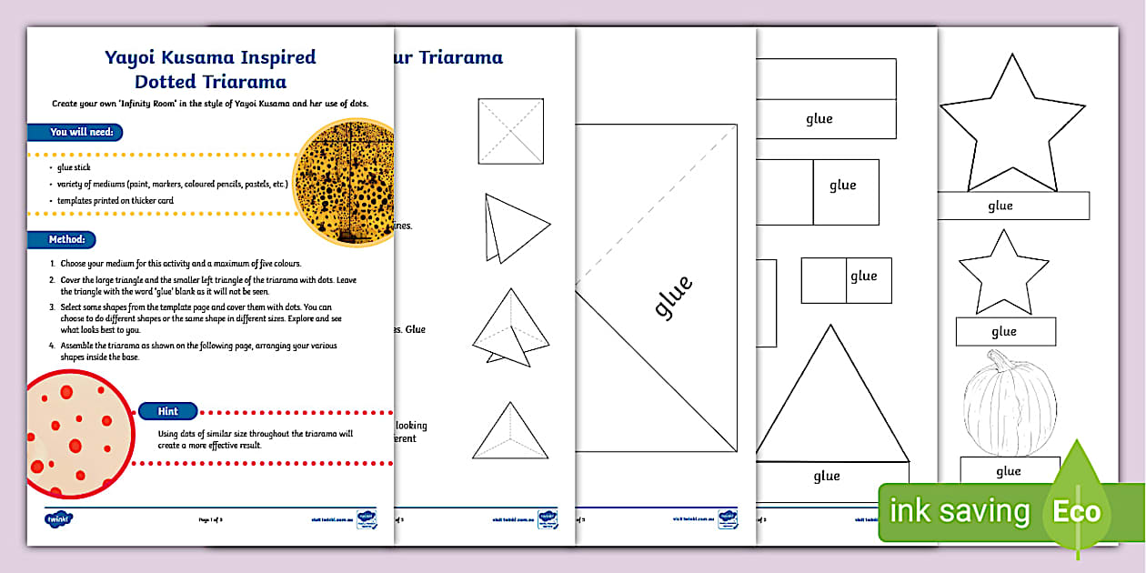 Yayoi Kusama Inspired Dotted Triarama