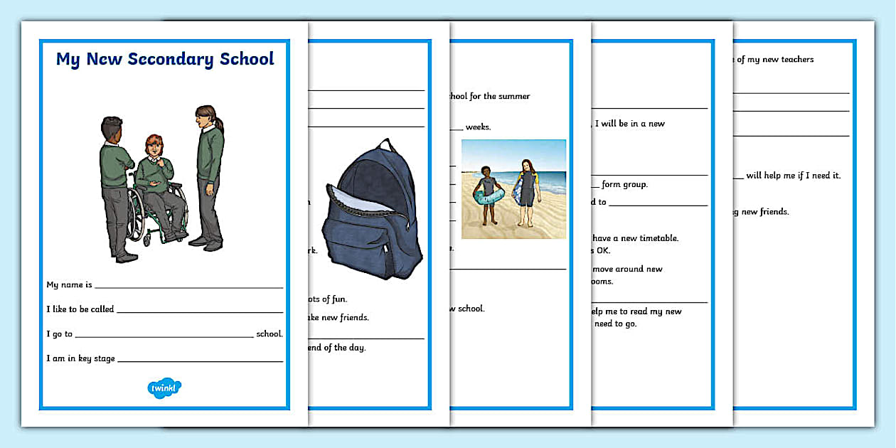 Editable My New Secondary School Social Situation - Twinkl