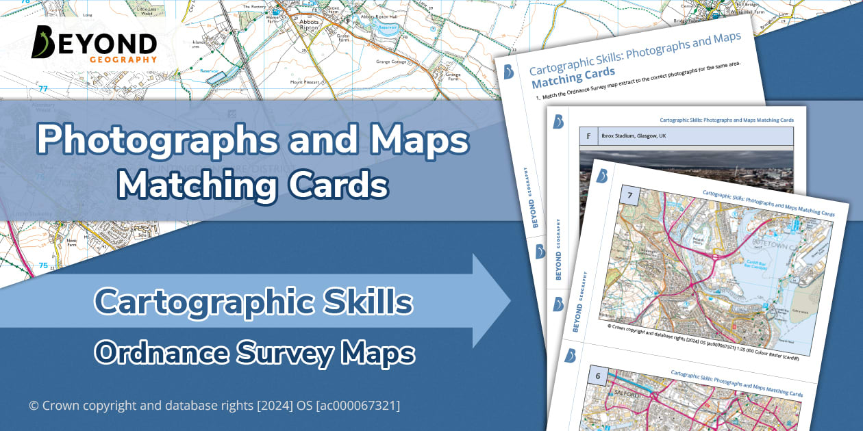 Cartographic Skills Photographs and Maps Matching Cards