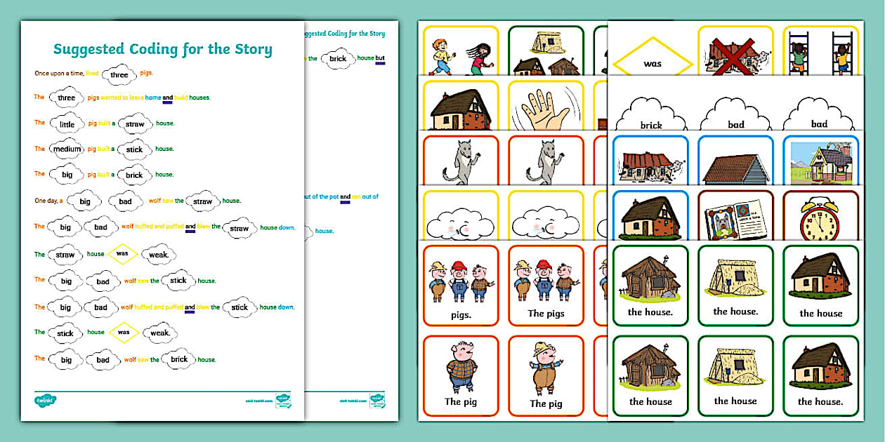 Colourful Semantics: Three Little Pigs | Twinkl - Twinkl