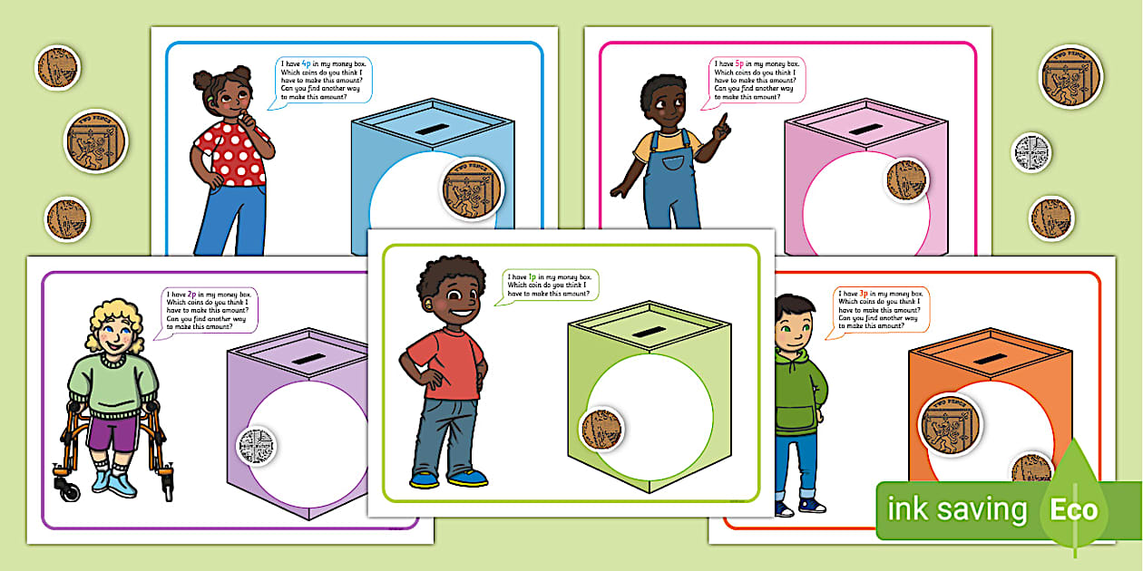 👉 Money: Making Amounts to 5p Activity Mats - Twinkl