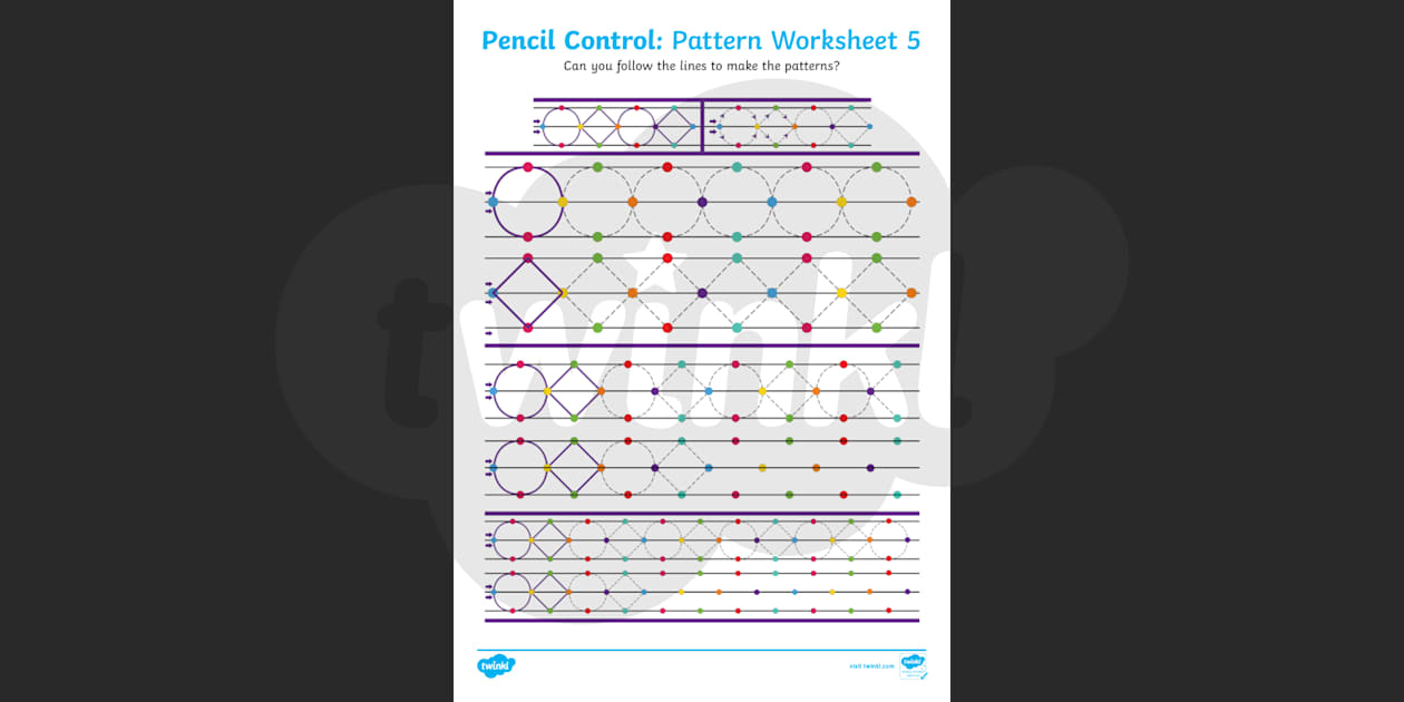 pencil control pattern worksheet