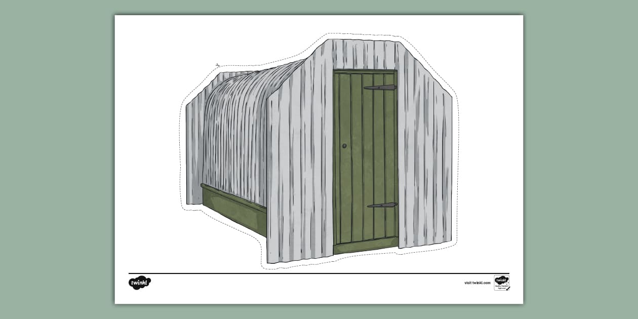 Air Raid Shelter Large Cut Out (teacher made) - Twinkl