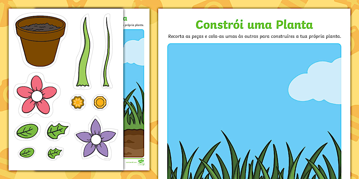 Atividade de Recortar e Cola: Plantas