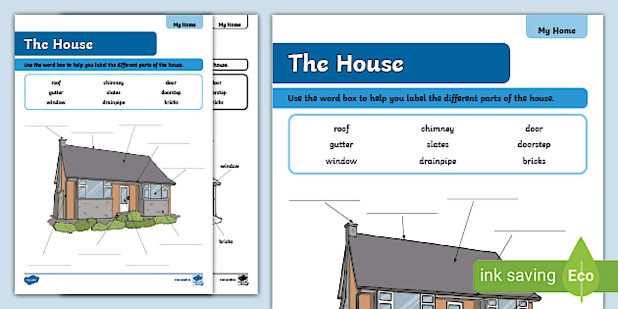 The House Labelling Activity (teacher made) - Twinkl