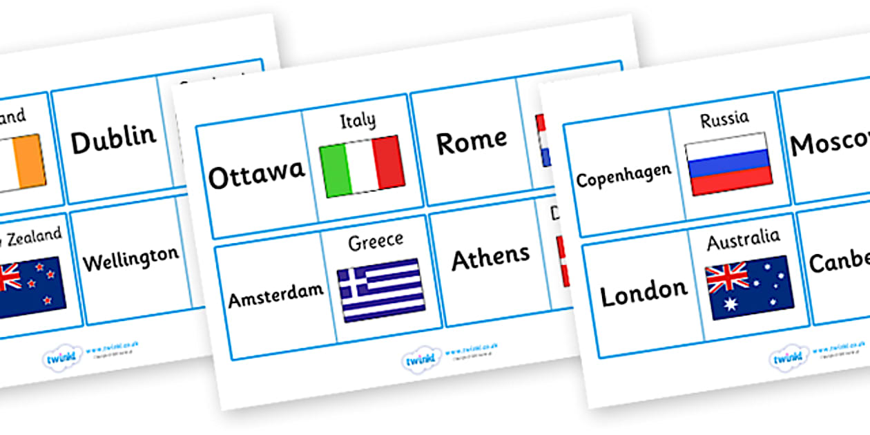 Capital Cities Looping Activity - ESL Cities Vocabulary