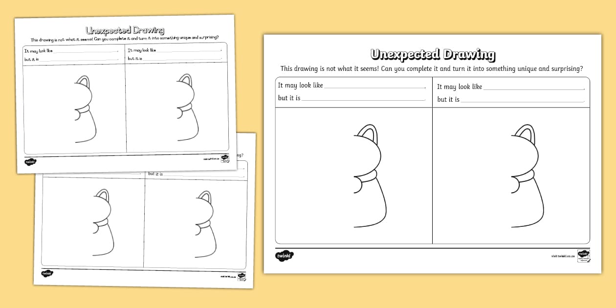 Cat Unexpected Drawing Activity (teacher made) - Twinkl