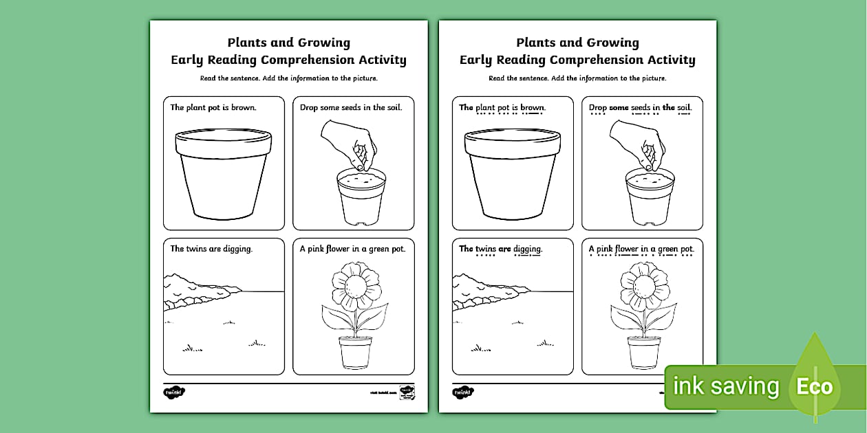 Plants and Growing Phase 4 Early Reading Comprehension