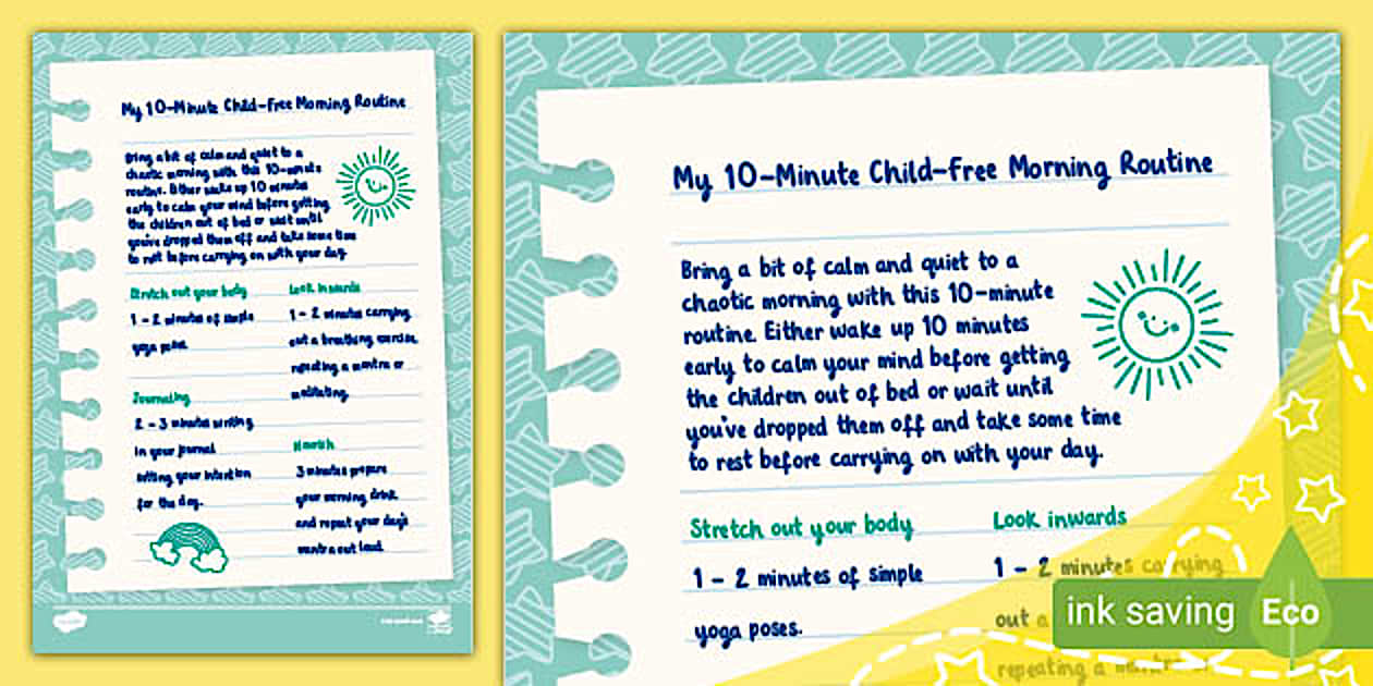 My 10 Minute Child-Free Morning Routine (teacher made)