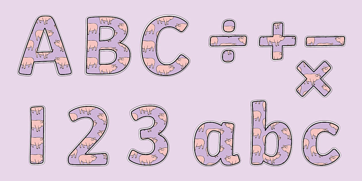 Pig-Themed Display Lettering (teacher made) - Twinkl