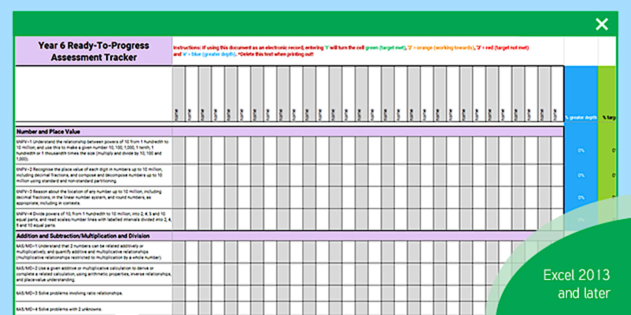 👉 KS2 Maths Ready-To-Progress Grid | Teacher-made | Printable