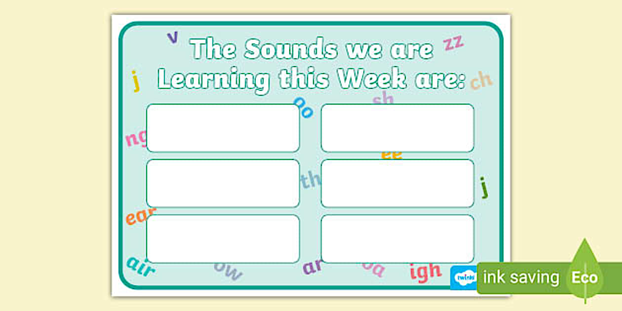 Cursive Sounds of This Week Poster (teacher made) - Twinkl