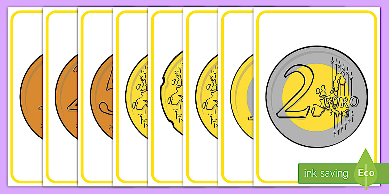 Pósters DIN A4: Euros (teacher made) - Twinkl