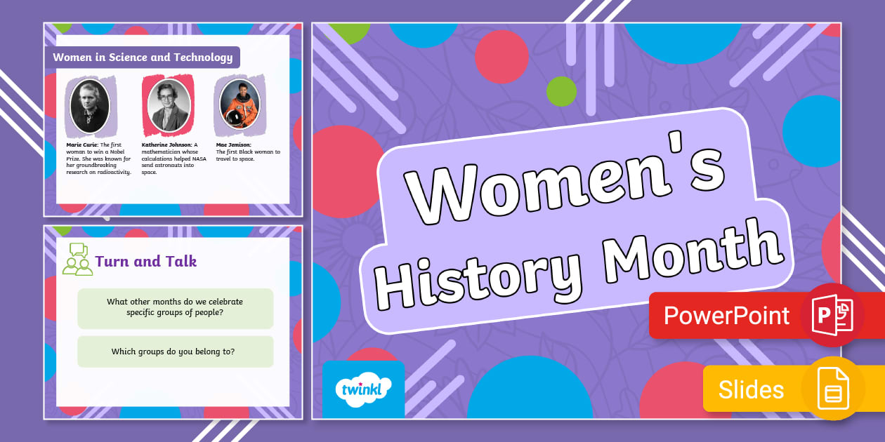 Women's History Month PowerPoint & Google Slides for 3rd-5th Grade