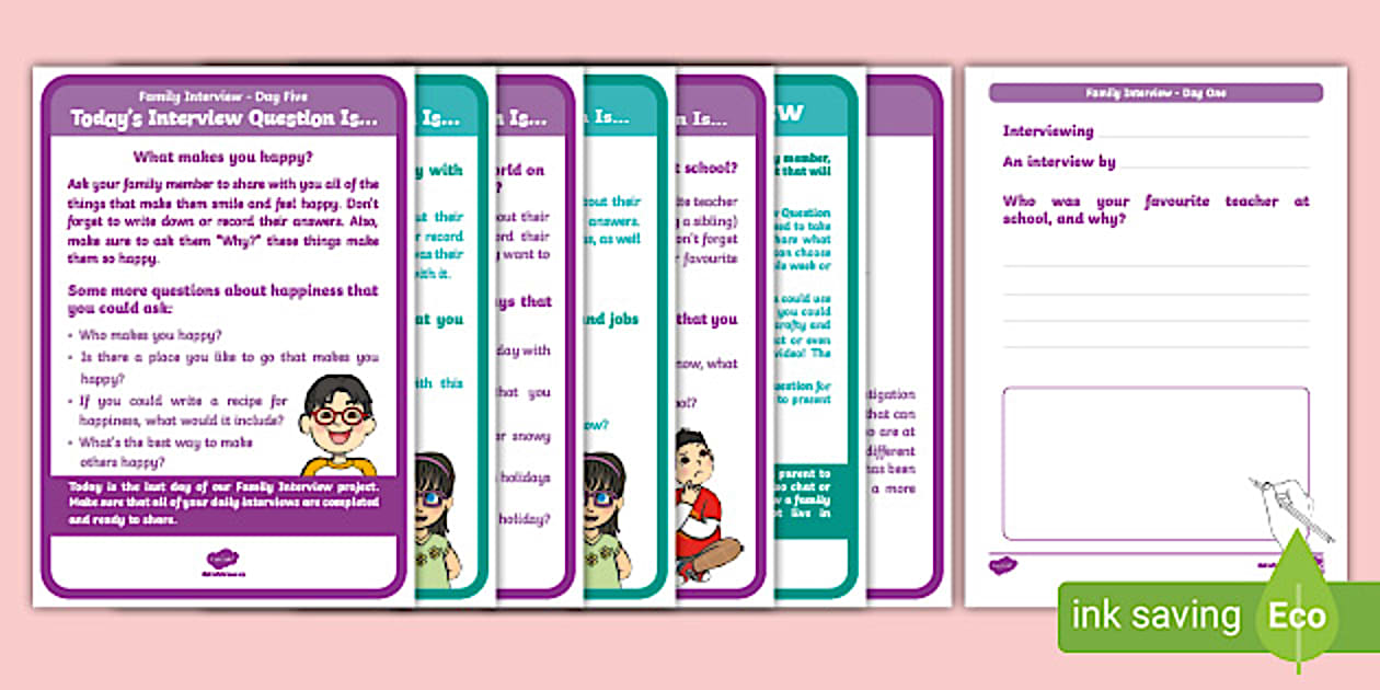 Family Interview Remote Learning Project F-2 (teacher made)