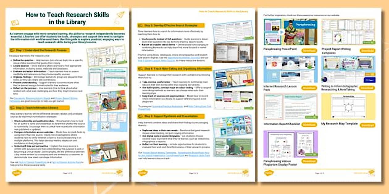 Free - How to Teach Research Skills in the Library - Twinkl
