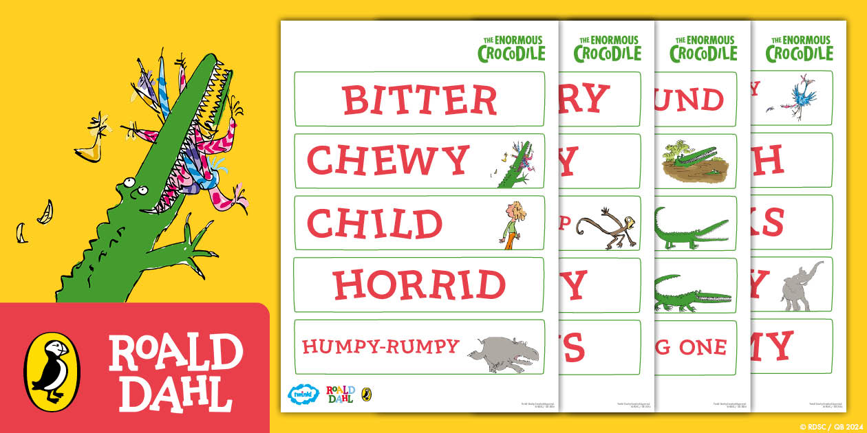 FREE! - The Enormous Crocodile: Word Cards (teacher made)