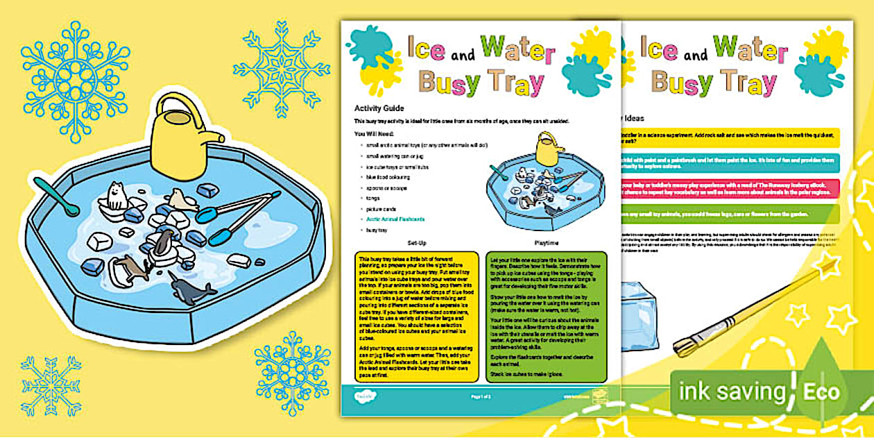Ice and Water Busy Tray | Water Play Trays