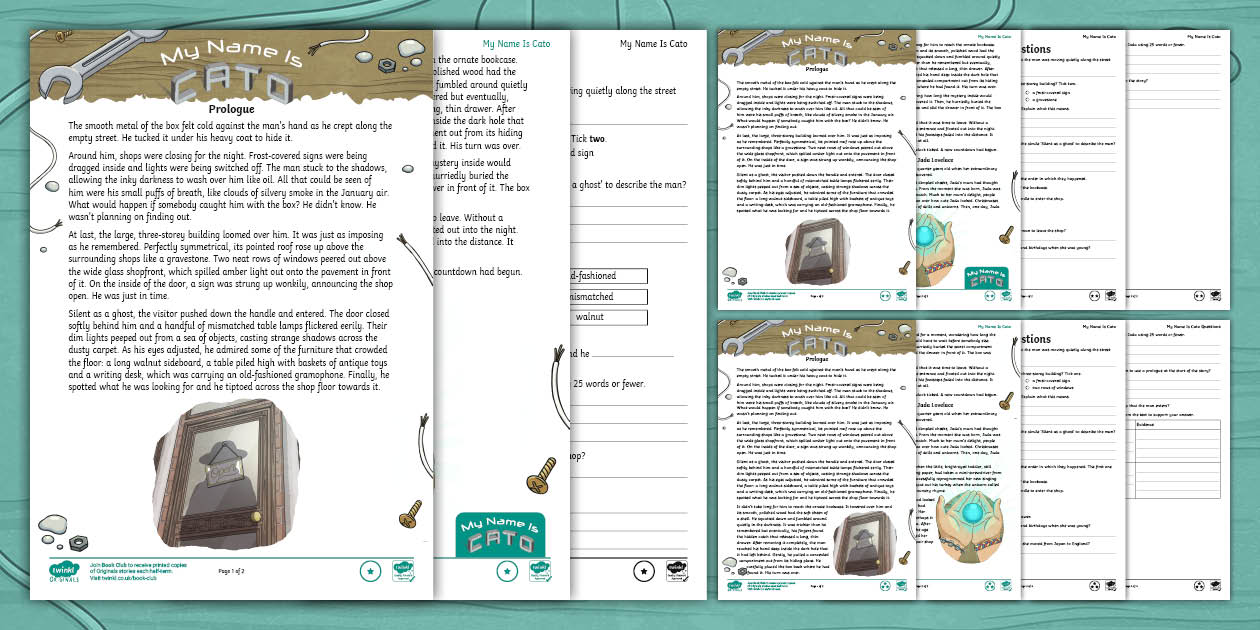 My Name Is Cato Year 5 Differentiated Reading Comprehension