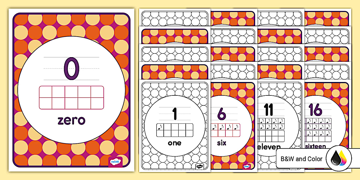 Music Warms Our Hearts Theme Numbers 0-20 Posters - Twinkl