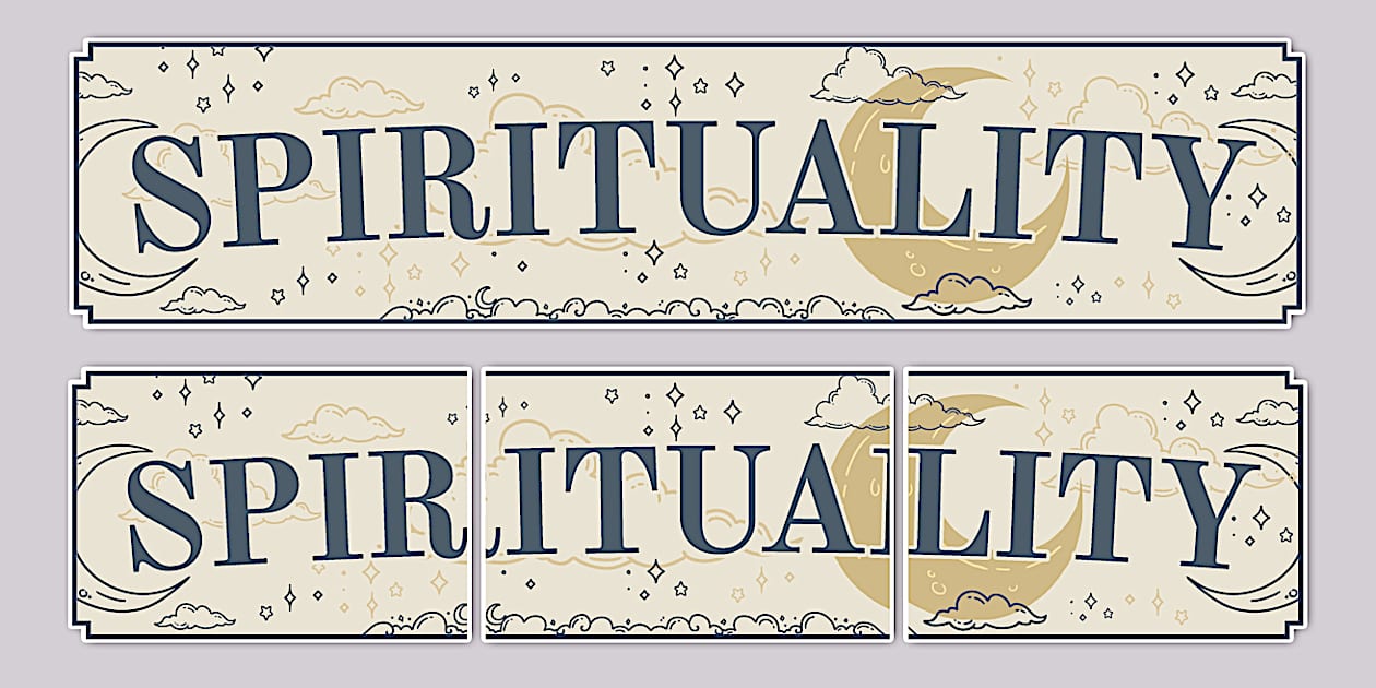 Celestial-Themed Spirituality Display Banner (Teacher-Made)