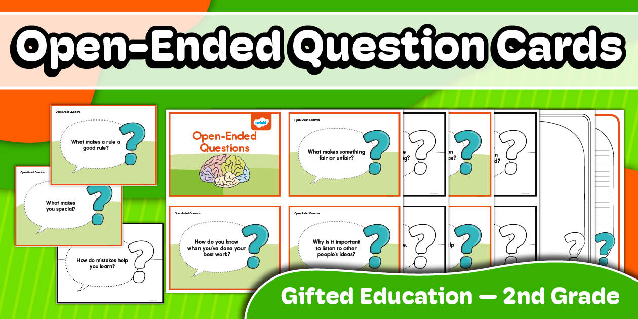 Open-Ended Question Cards for Gifted Education | 2nd Grade