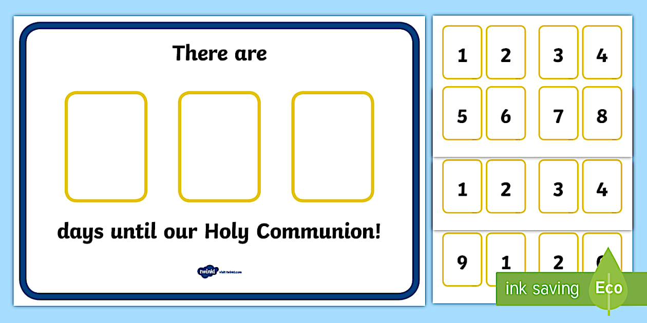 Countdown to First Holy Communion Display Posters - Twinkl