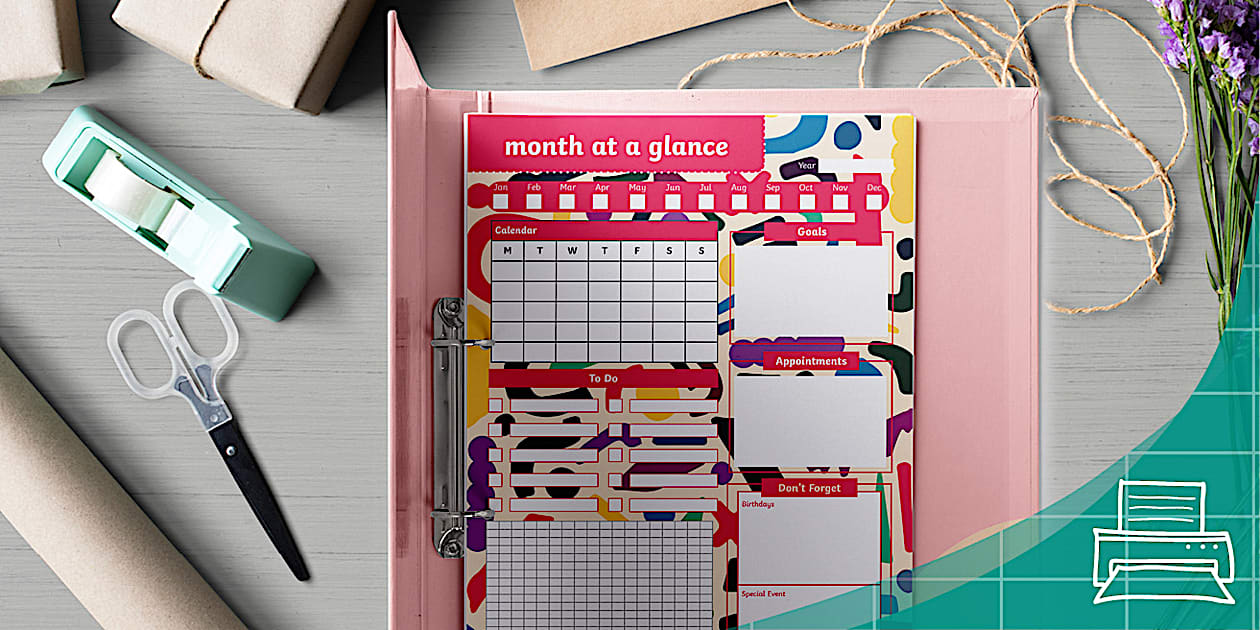 Coloured Shapes | Month at a Glance | Twinkl Busy Bees