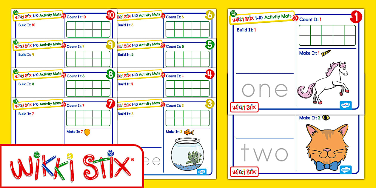 FREE! - Wikki Stix Numbers 1-10 Activity Mats (teacher made)