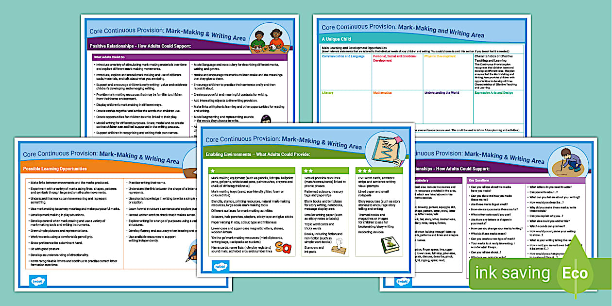 EYFS Mark-Making Writing Area Continuous Provision Poster