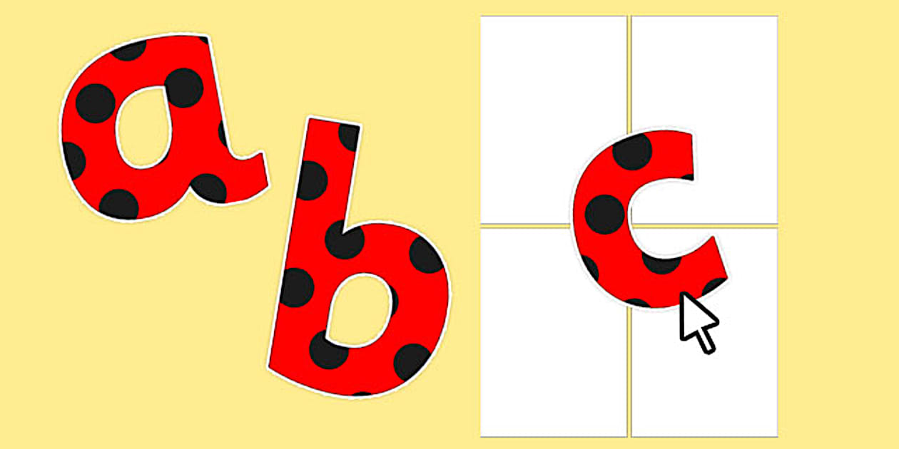 Editable Paper Saving Red with Black Spots Numbers and Symbols