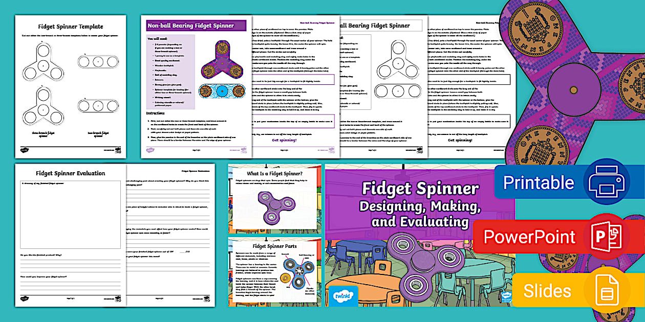 Making Fidget Spinners STEAM Activity Pack for 3rd-5th Grade