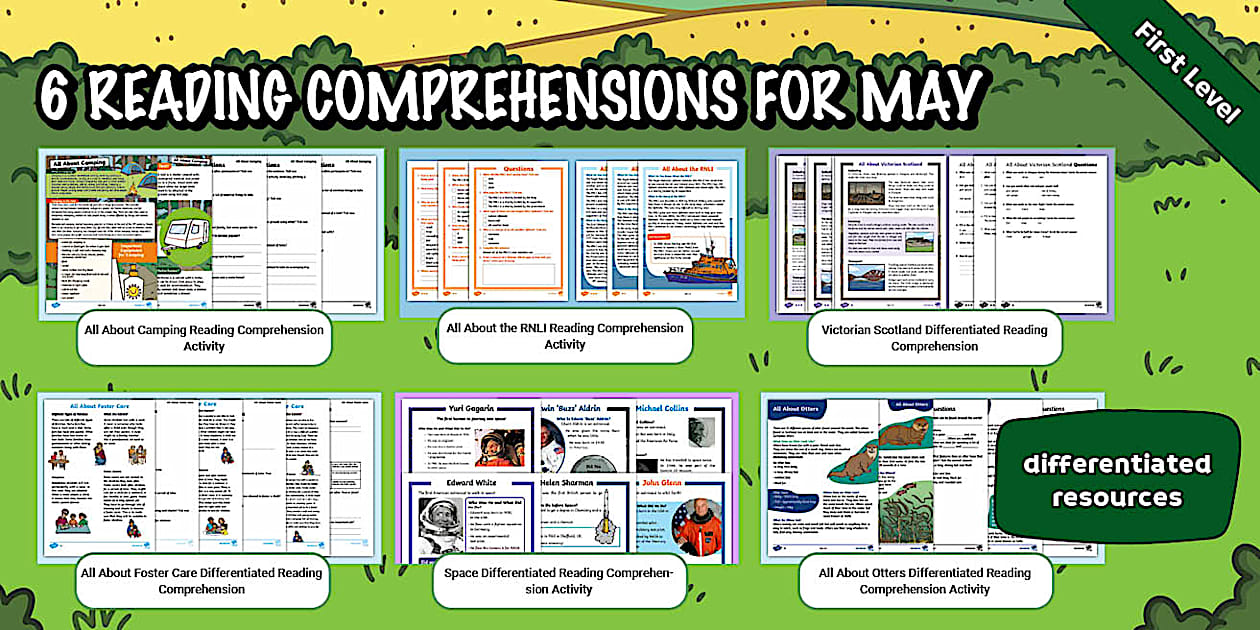 May CfE First Level Reading Comprehensions Pack