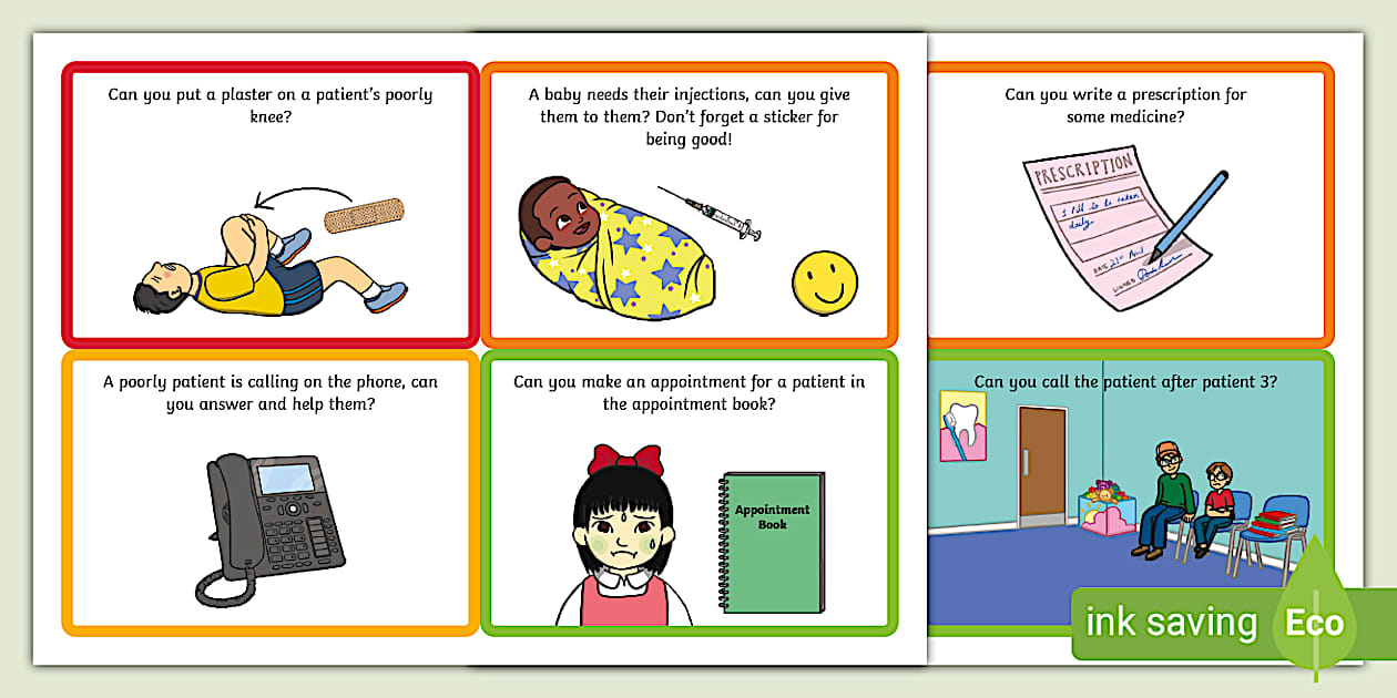 Challenge Cards Doctors' Surgery (teacher made) - Twinkl