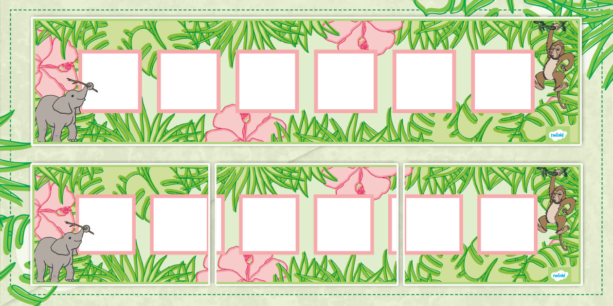 Jungle-Themed Visual Timetable Display - Twinkl - KS1