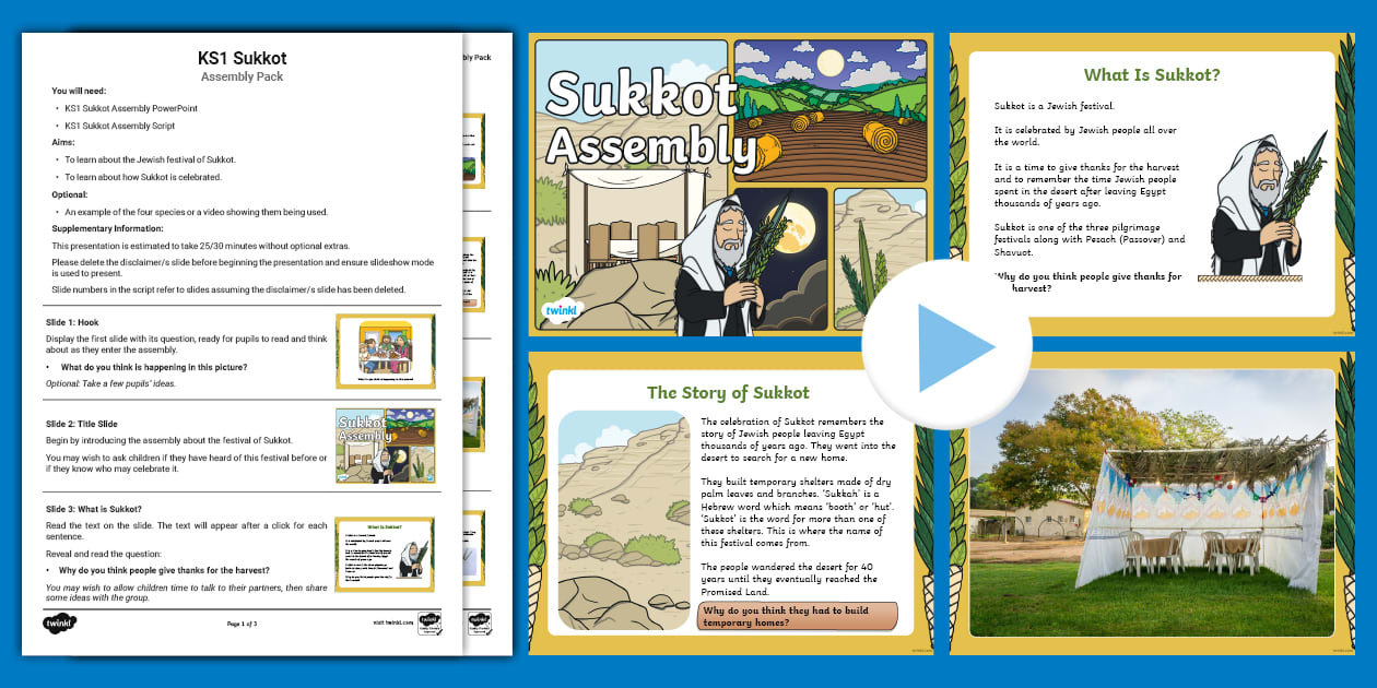 KS1 Sukkot Assembly Pack (teacher made) - Twinkl
