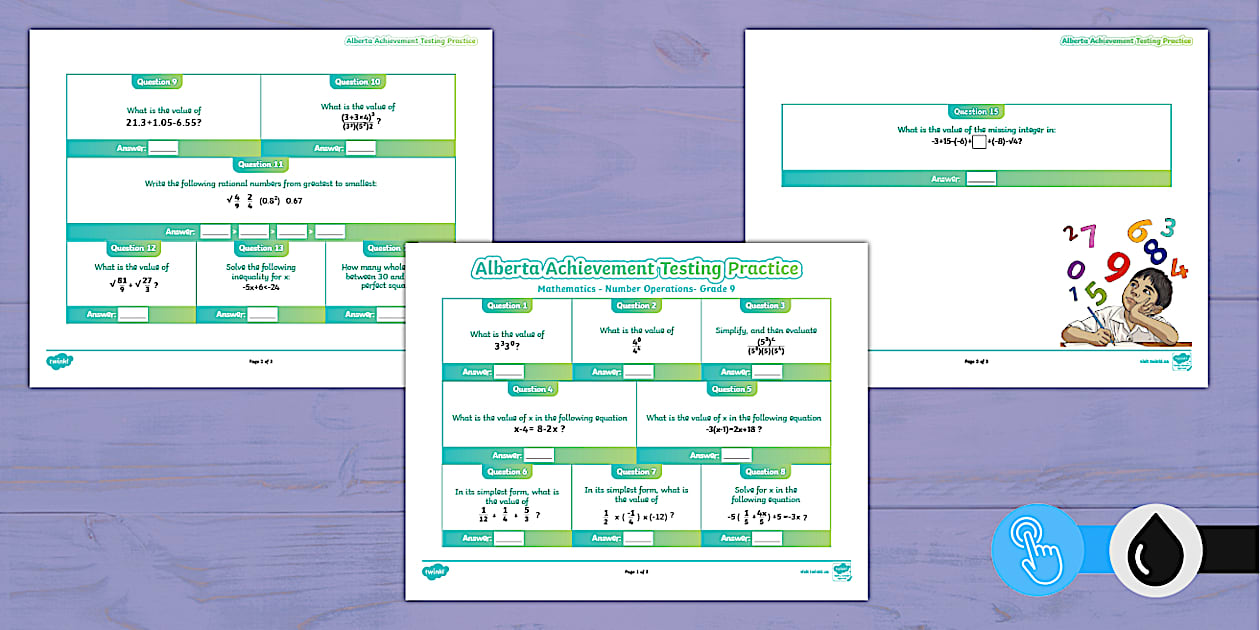 AB Testing Practice Grade 9 Maths Number Operations - Twinkl
