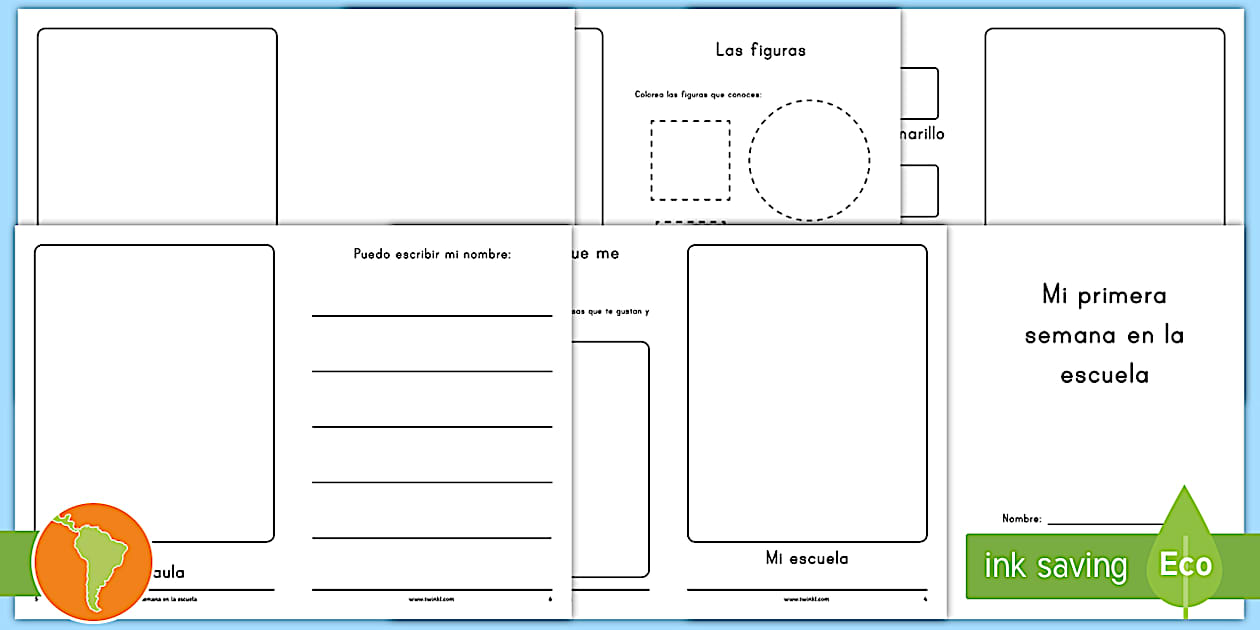 Cuadernillo: Primera semana en la escuela (teacher made)