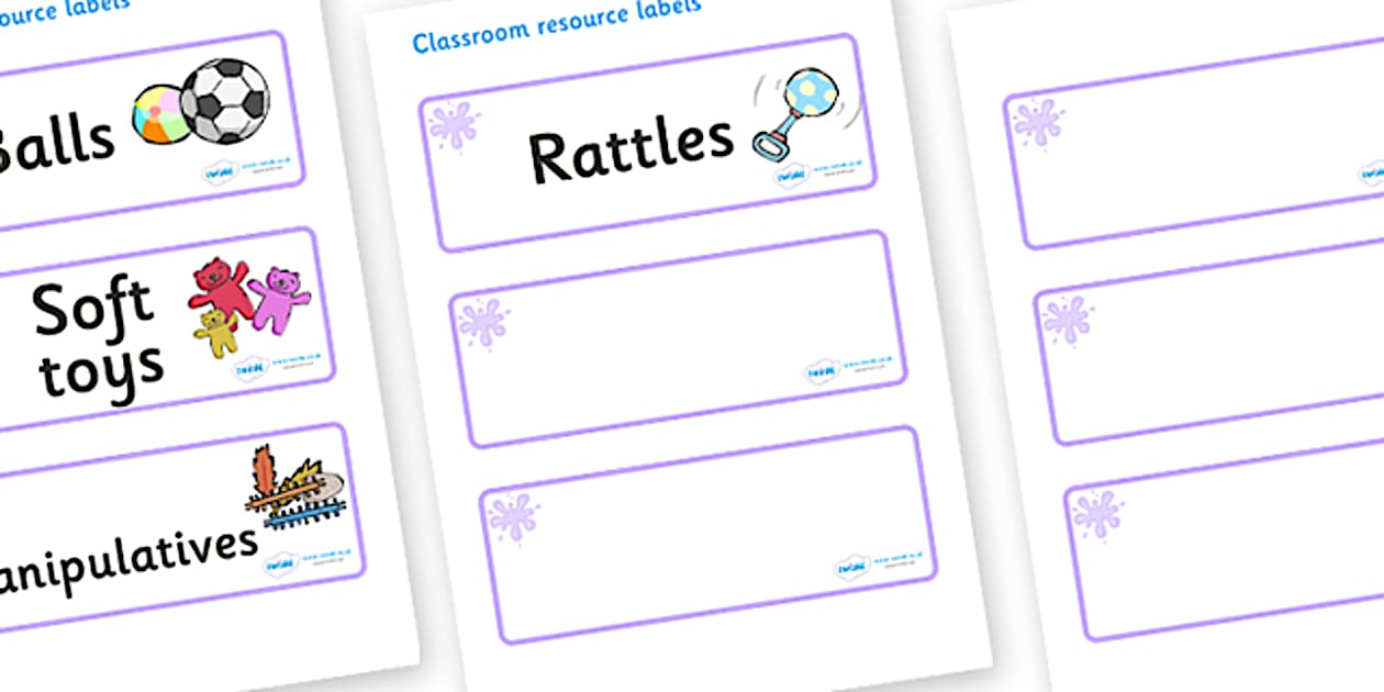 Lilac Themed Editable Additional Resource Labels - Twinkl