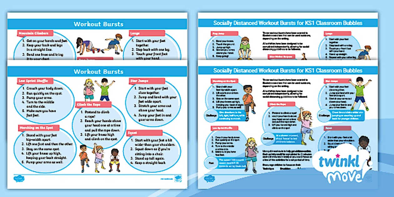 KS1 Workout Bursts (teacher made) - Twinkl
