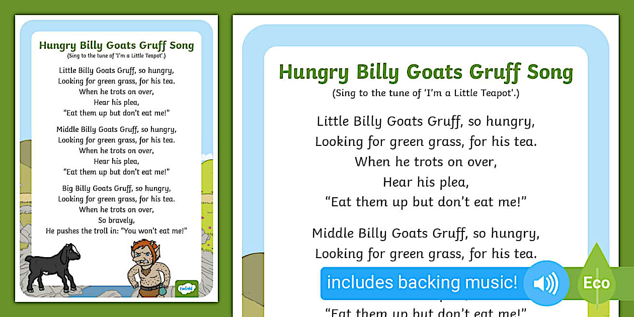 Hungry Billy Goats Gruff Song - Twinkl