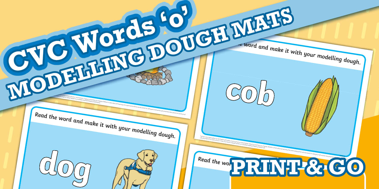 CVC Words 'o' Modelling Dough Mats