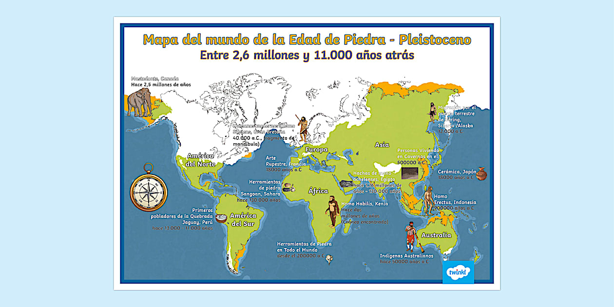 Poster El Mundo de la Edad de Piedra - Twinkl Colombia