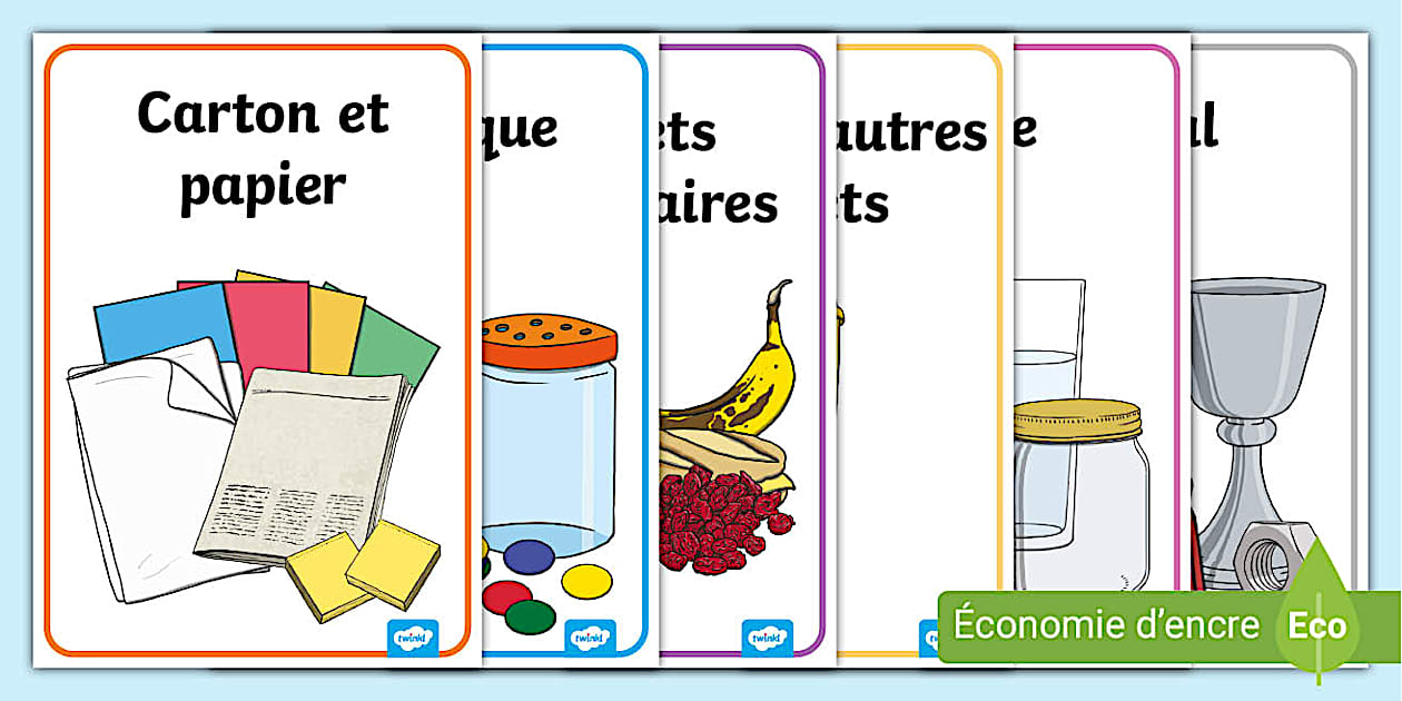 Affiches : poubelles pour le tri - Twinkl