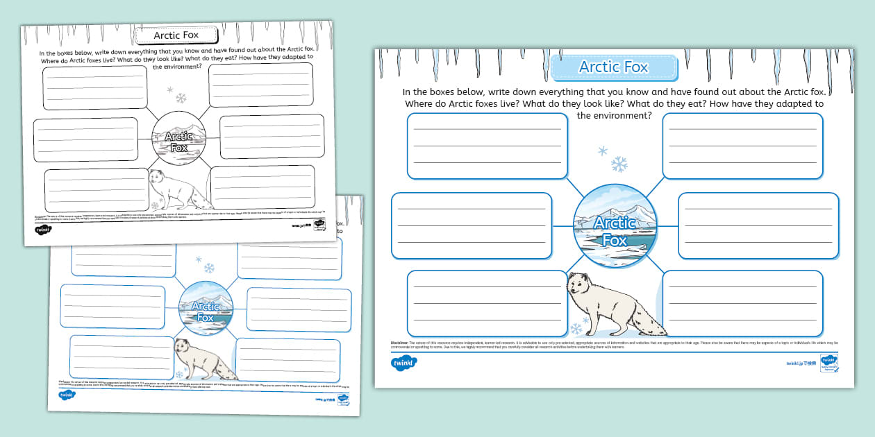 All About Arctic Fox Mind Map - Twinkl Japan - Twinkl